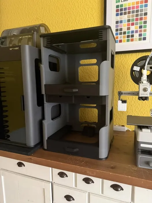 BambuLab AMS stackable Drawer with Plateholder H2C - Free 3D Print ...