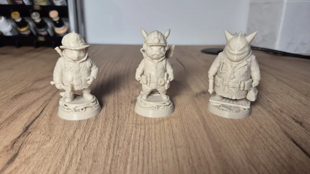 Pokemon at work - Pikachu, Squirtle and Gengar - Free 3D Print Model ...