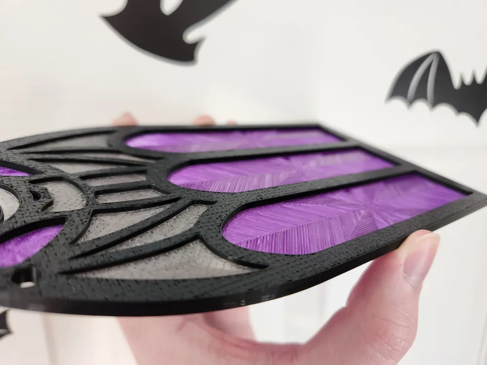 "Batty" Gothic Window Suncatcher by Amethyst3D MakerWorld: Download ...