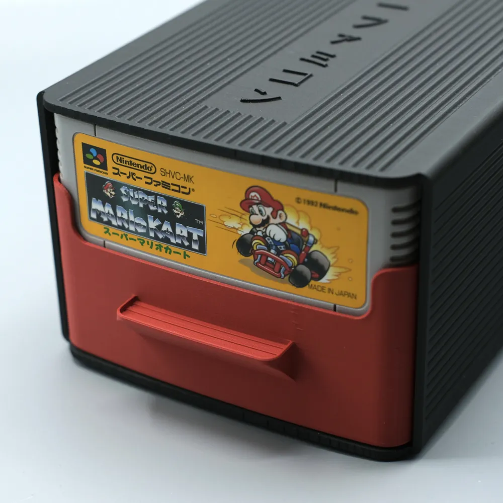 Super Nintendo / Super Famicom cartridge organizer - Free 3D Print ...
