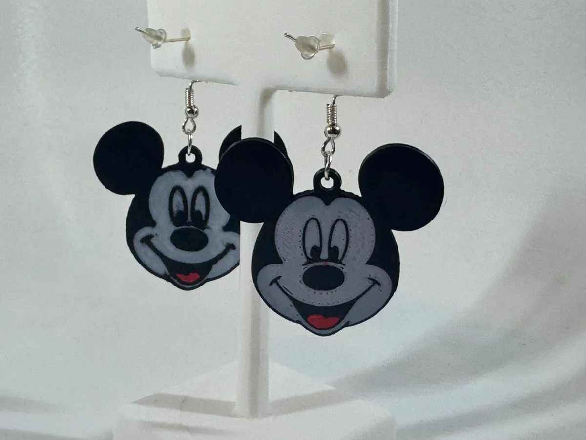 Mickey Mouse Earring - Free 3D Print Model - MakerWorld