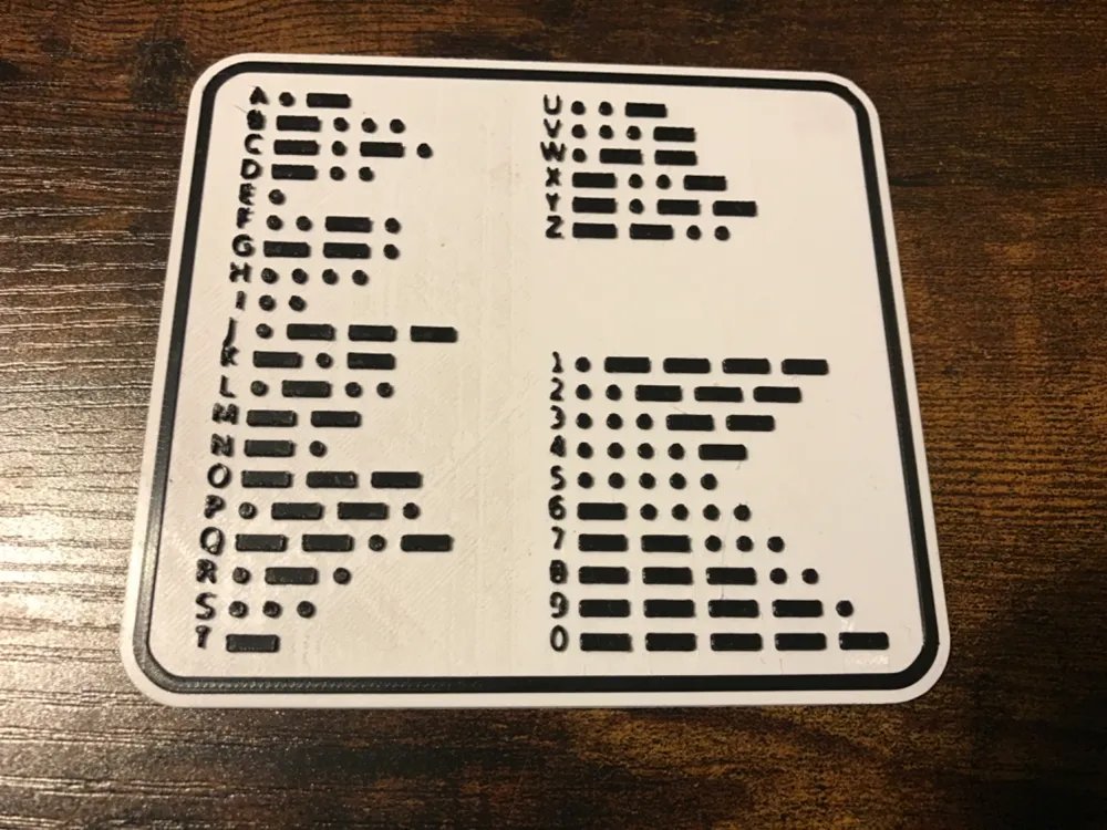 Morse code alphabet by LathamFam MakerWorld: Download Free 3D Models
