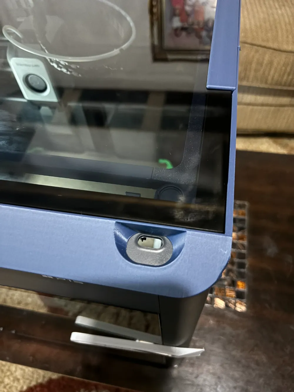 Hinged Glass Cover&Riser-P1S (Corrected cutouts) - Free 3D Print Model ...