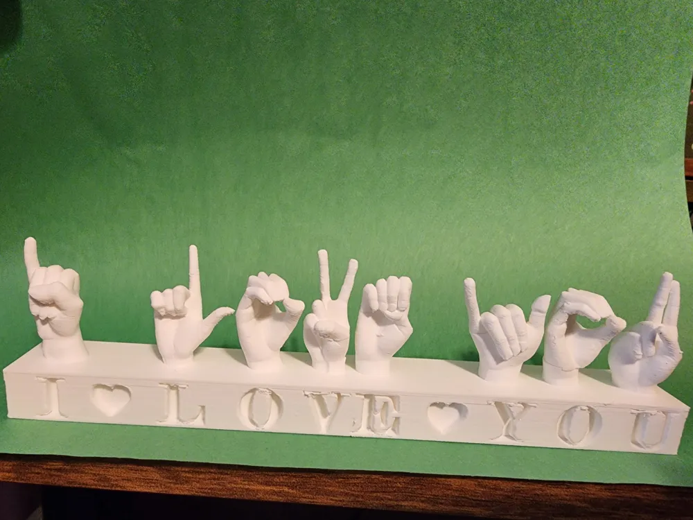 I Love You in ASL - Free 3D Print Model - MakerWorld