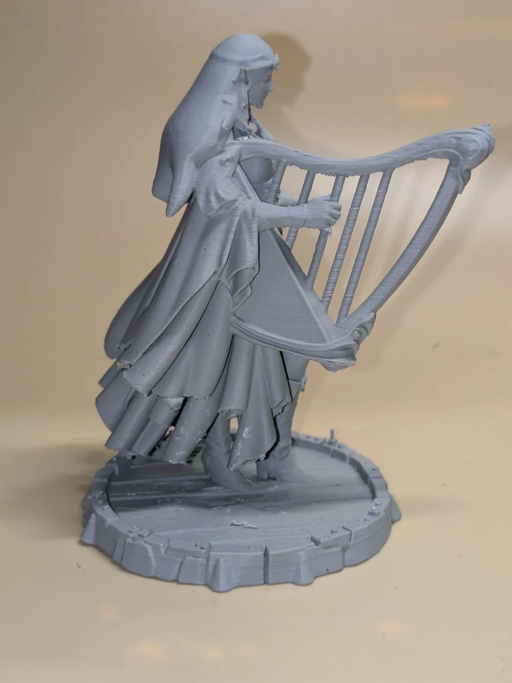 female Elf Bard miniature Version 2 - Free 3D Print Model - MakerWorld