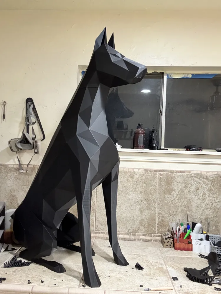 Low Poly Doberman - Free 3D Print Model - MakerWorld