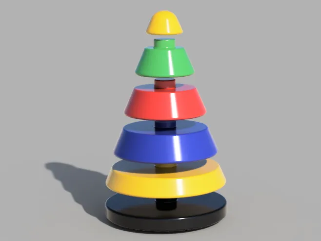 Cone shaped kids stacking puzzle by Mohawk-Makes - MakerWorld