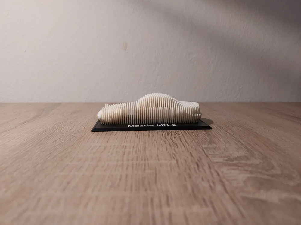 Mazda MX-5 NA Layered Sculpture - Free 3D Print Model - MakerWorld