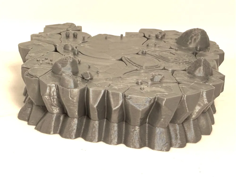 Epic Rocky Plateau Base Platform Stand - Free 3D Print Model - MakerWorld