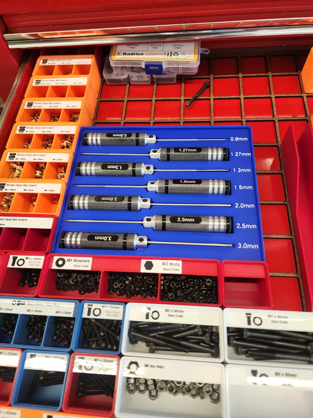 Hex drivers - Allen key holder for Gridfinity 5x4 by Fabrication Labs - MakerWorld