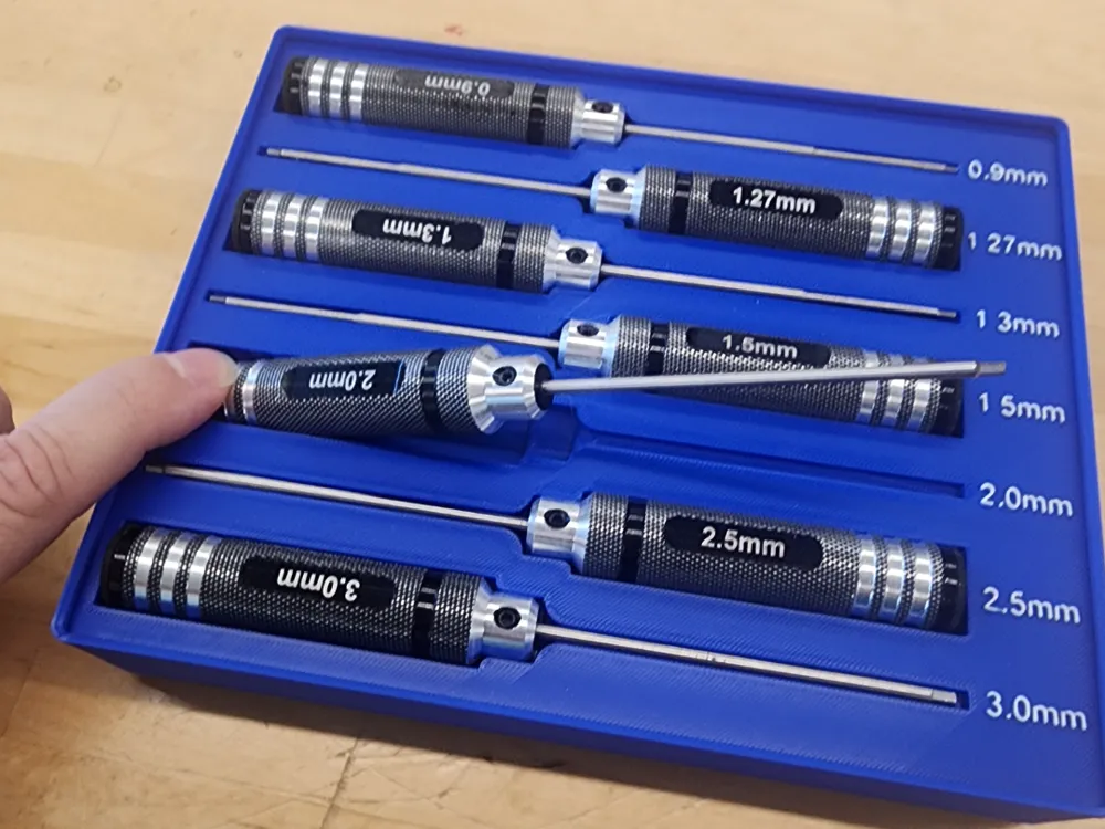 Hex drivers - Allen key holder for Gridfinity 5x4 by Fabrication Labs - MakerWorld