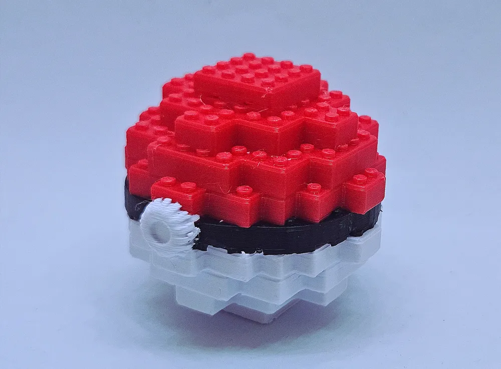 "Building block" Poké Ball by Ihujk MakerWorld: Download Free 3D Models