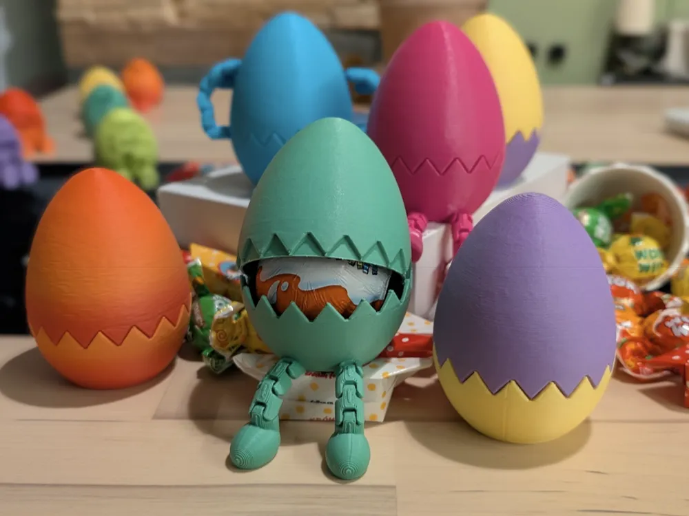 Easter Surprise Eggs for Kinder Treasure Hunts! by KFPEnergia MakerWorld: Download Free 3D Models