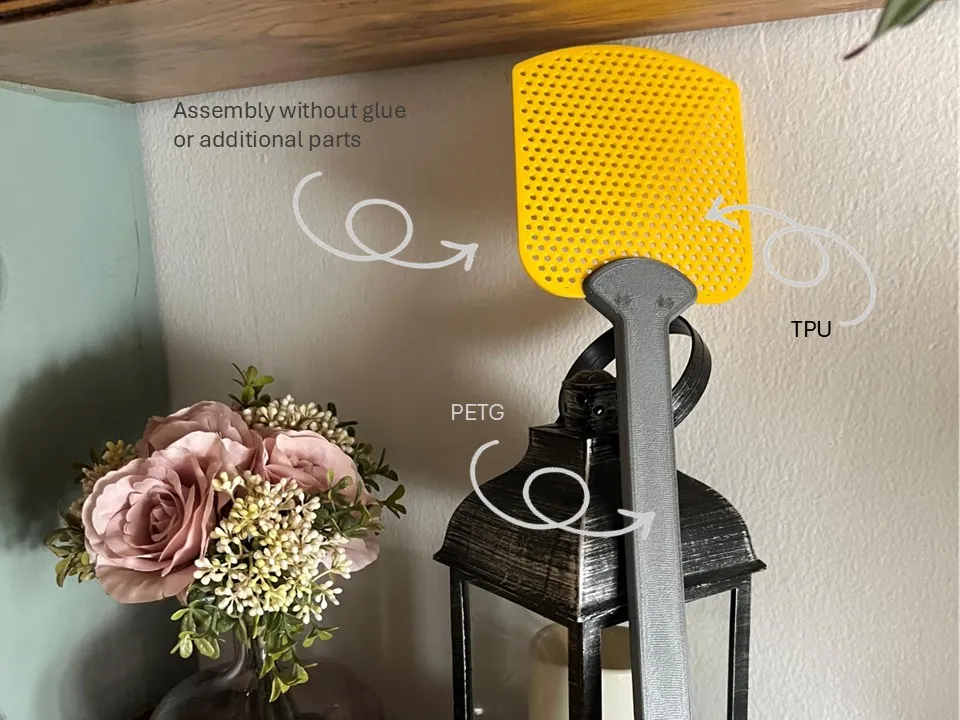Fly swatter: full printed, no glue, no extra parts by 3Doctor ...