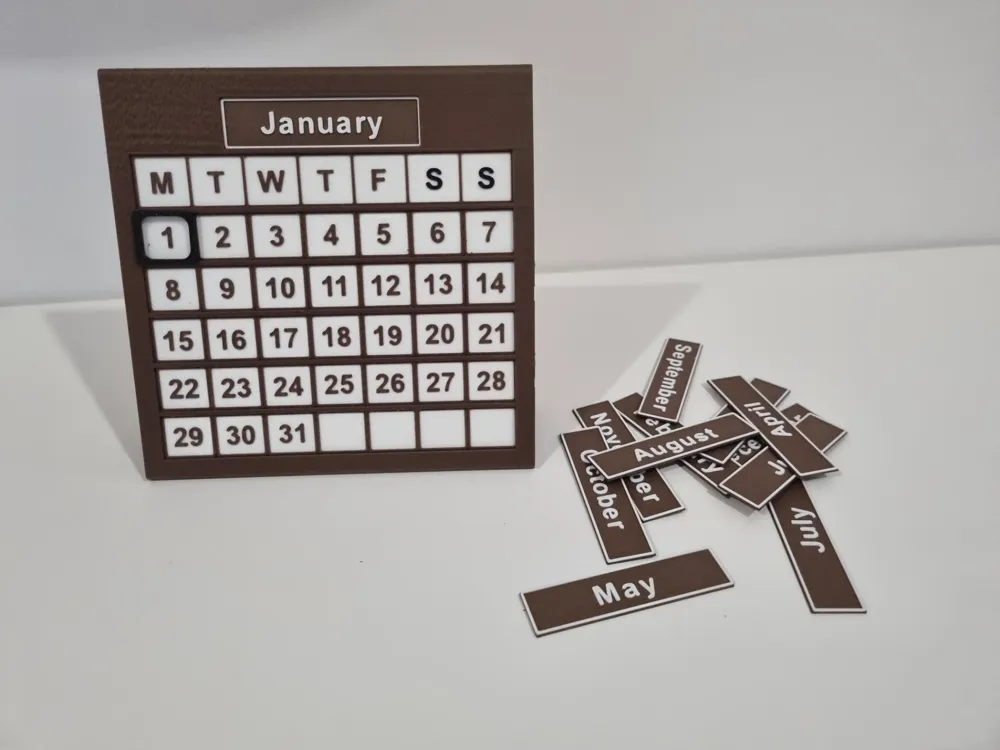 Puzzle calendar by HG_Design - MakerWorld