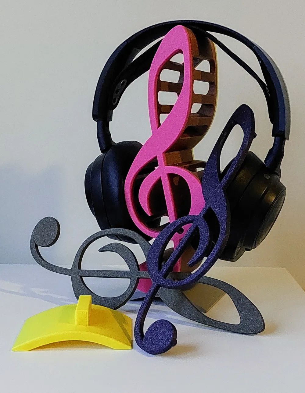 Modular Headphone Stand Treble Clef - Free 3D Print Model - MakerWorld