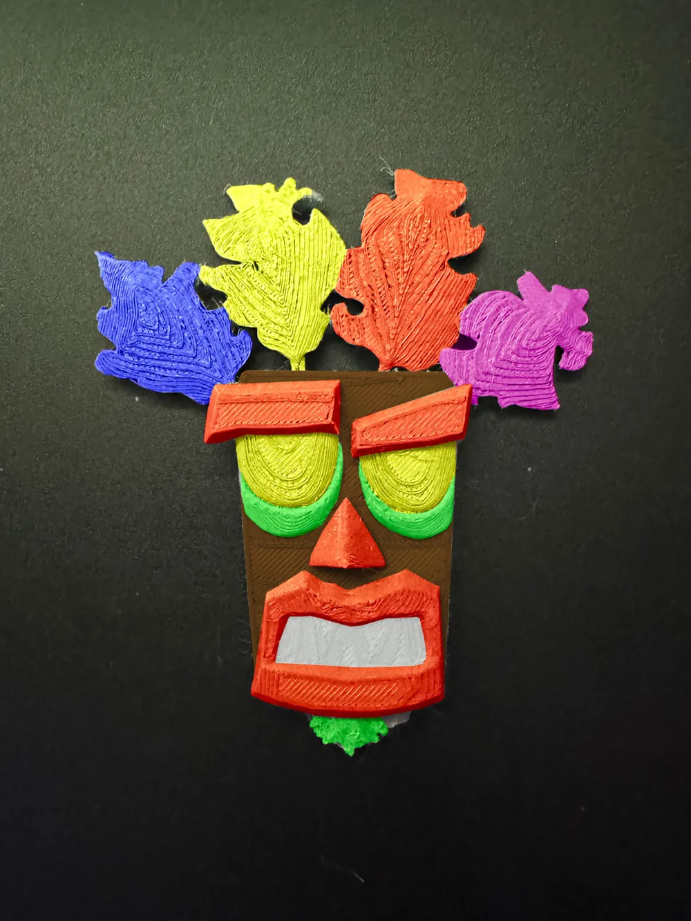 Aku Aku Mask – Stylized Crash Bandicoot Totem - Free 3D Print Model - MakerWorld