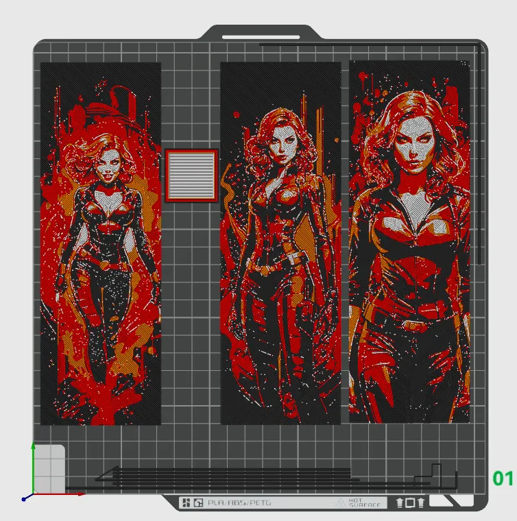 Fan Art Set of 3 Bookmarks - Marvel's Black Widow in Action by ...