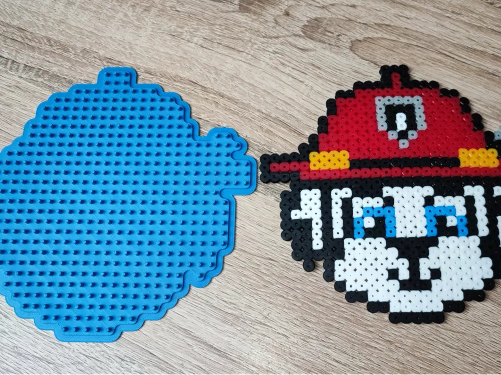 Paw Patrol Marshall Hama Pearls beads plate by sasso MakerWorld ...