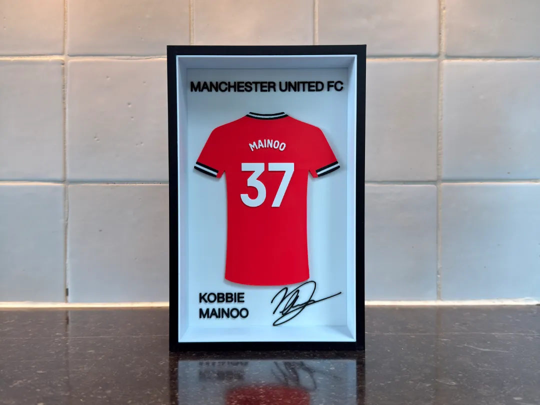 Kobbie Mainoo - Manchester United - Jersey Frame - Free 3D Print Model ...