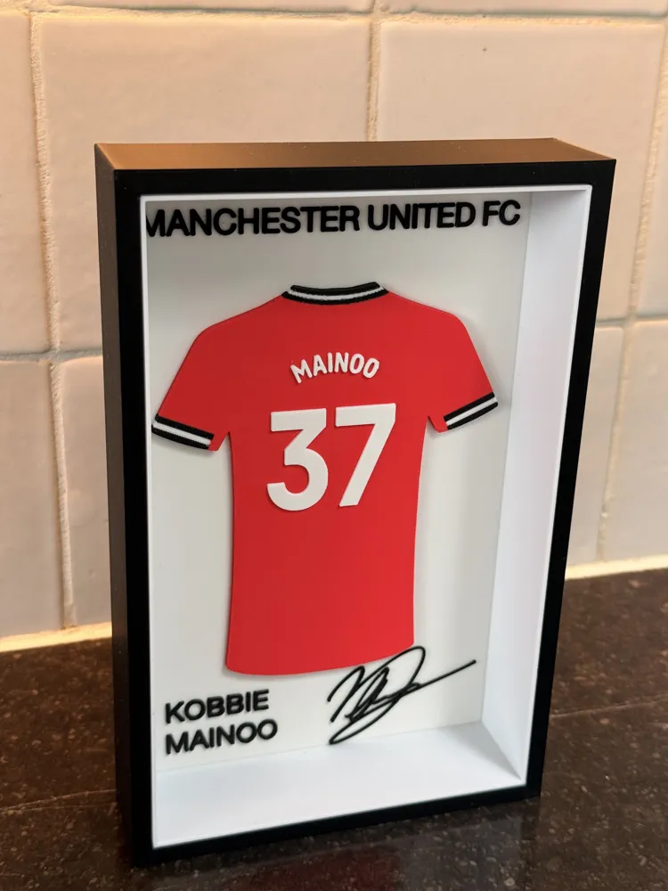 Kobbie Mainoo - Manchester United - Jersey Frame - Free 3D Print Model ...