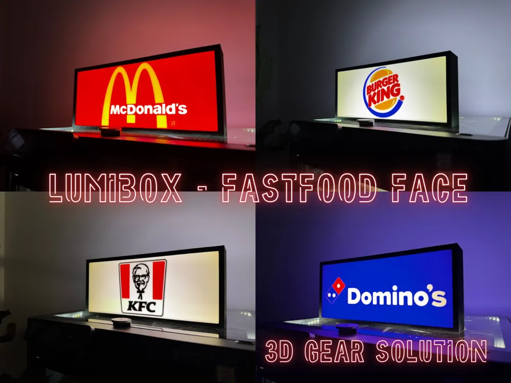LumiBox - FastFood Face - Free 3D Print Model - MakerWorld