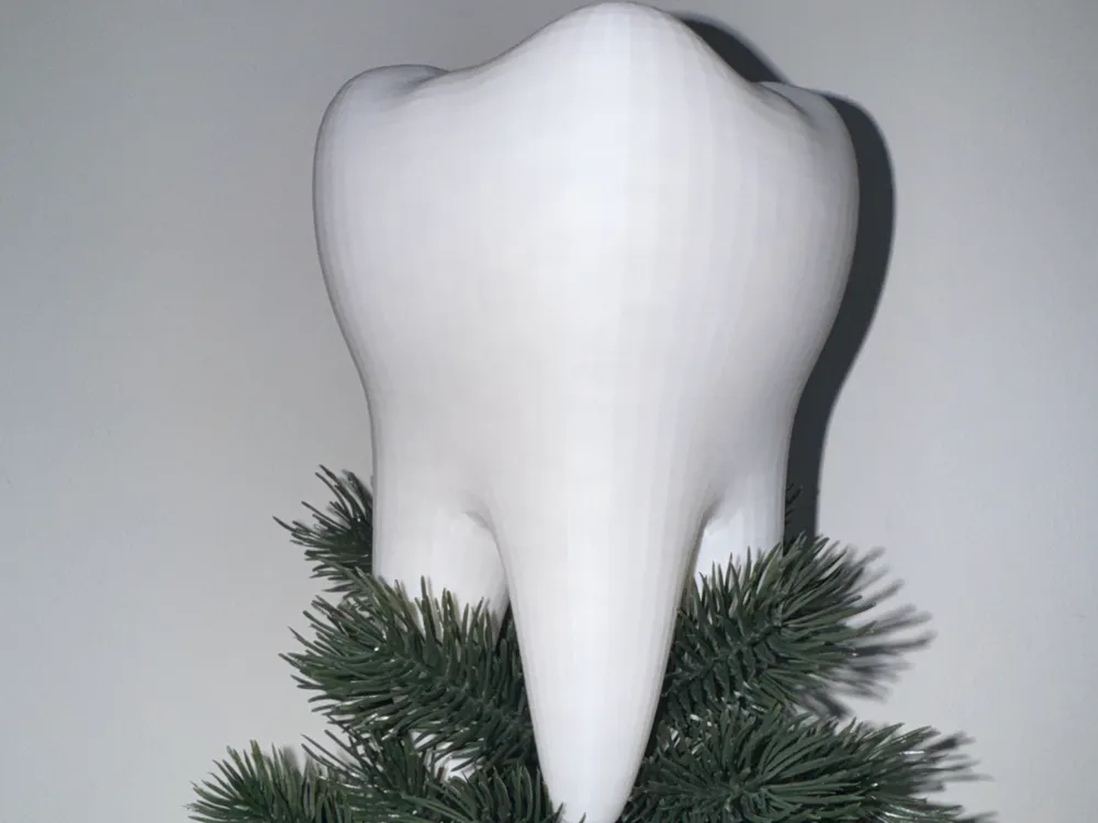 Tooth Christmas tree topper - Free 3D Print Model - MakerWorld