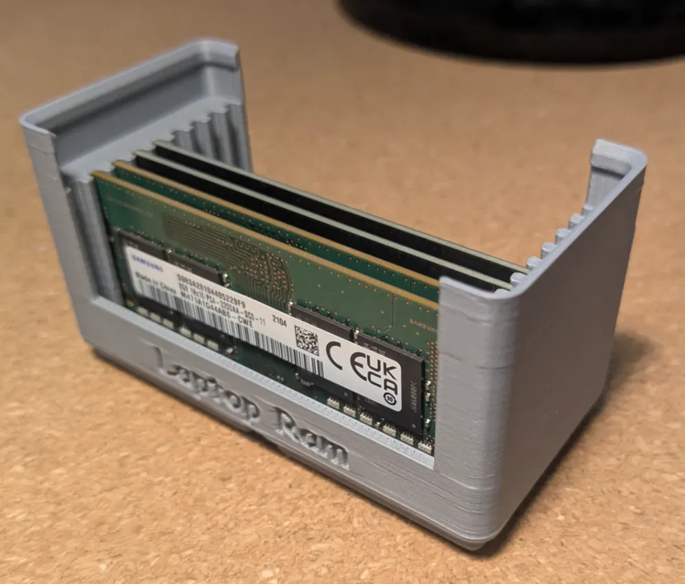 Gridfinity Stackable Laptop Ram Holder (1x2x6) by Tong ...