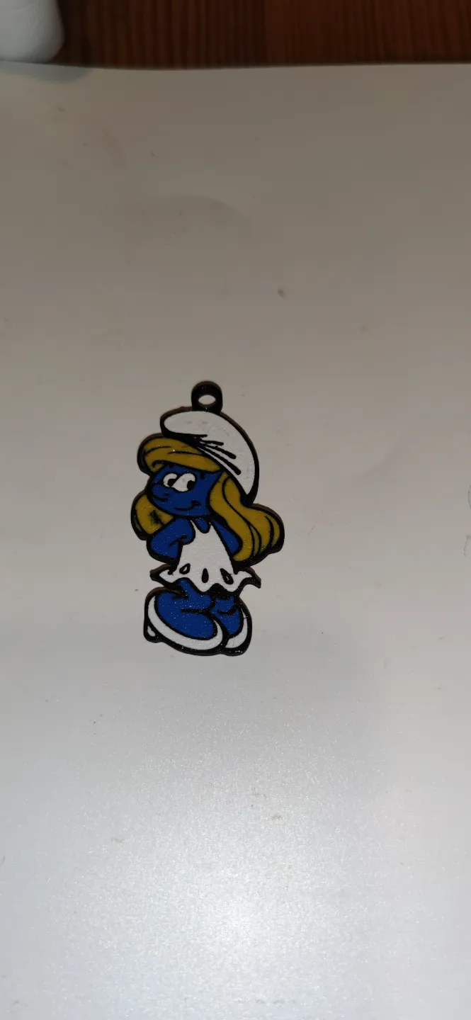Smurfette keychain by gulag211 - MakerWorld