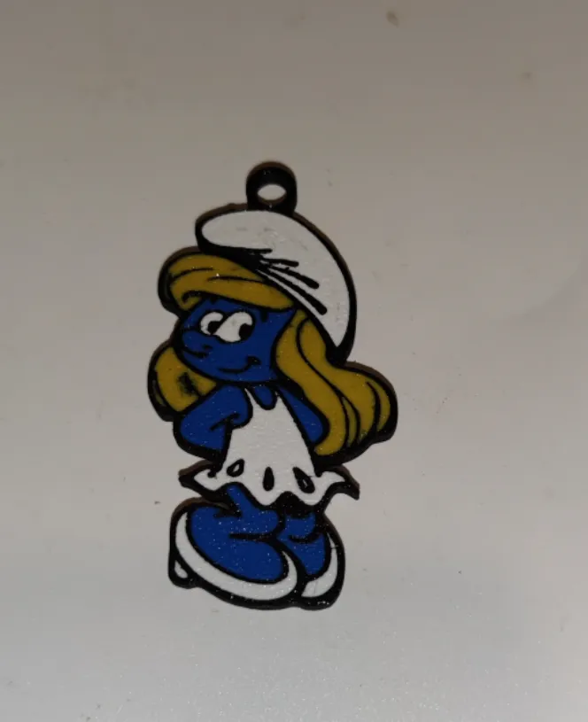 Smurfette keychain by gulag211 - MakerWorld