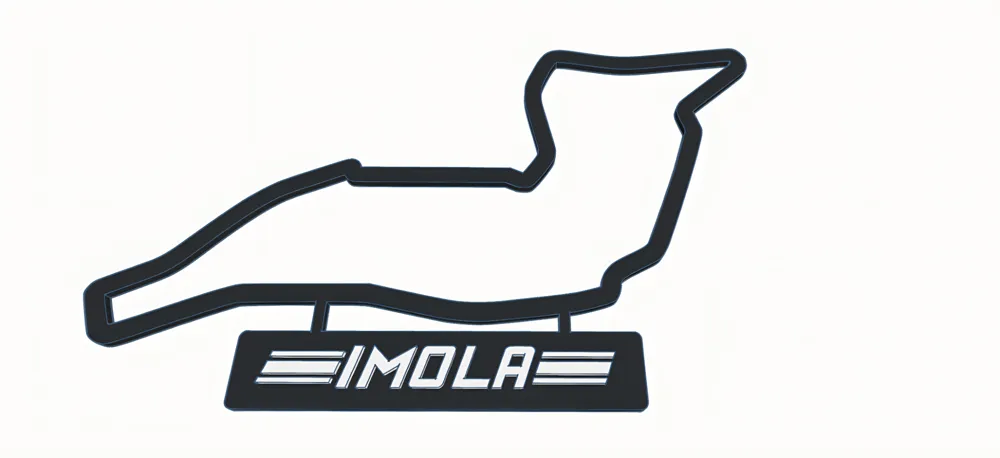 Imola Track Map (Multi Color with Nameplate) by dakjones82 - MakerWorld
