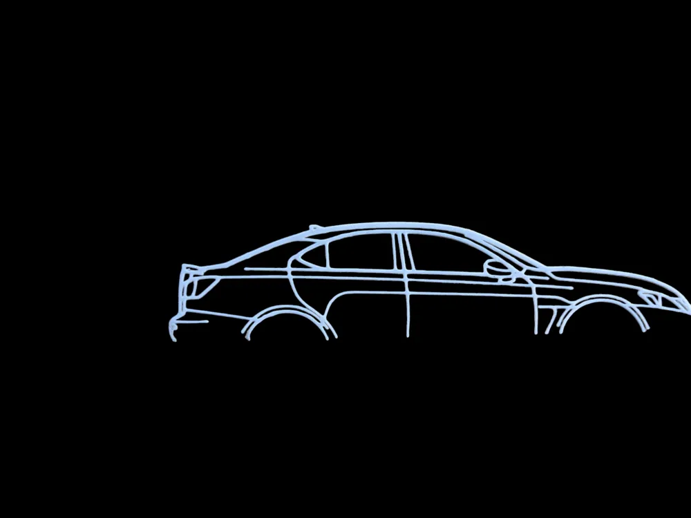 Lexus ISF silhouette wall art by cruse2382 - MakerWorld