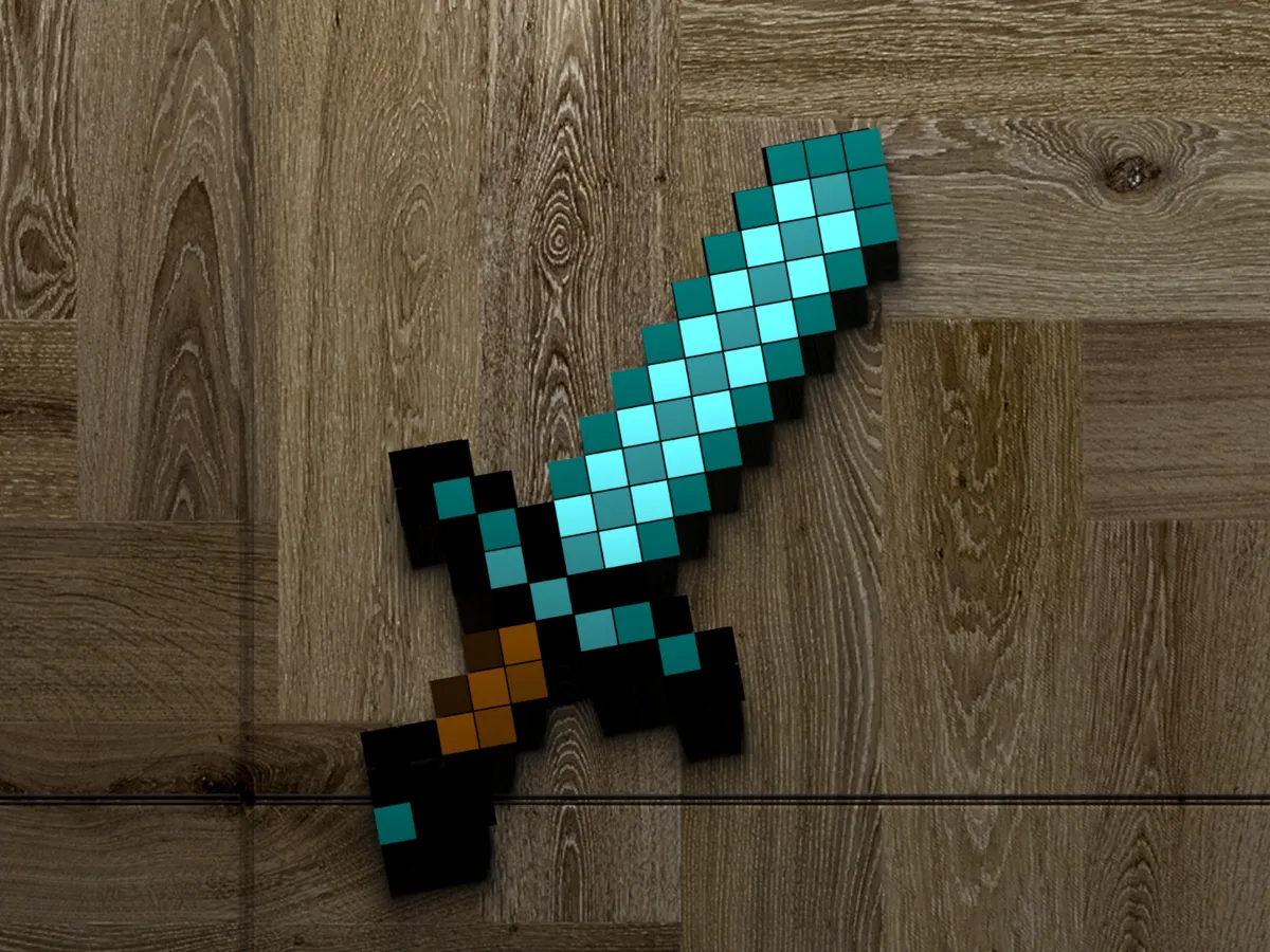 Minecraft Diamond Sword - Free 3D Print Model - MakerWorld