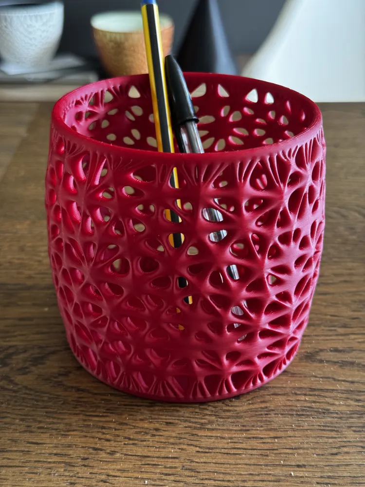 Organic Pen Holder Modern Minimal Desk Organizer - Free 3D Print Model ...