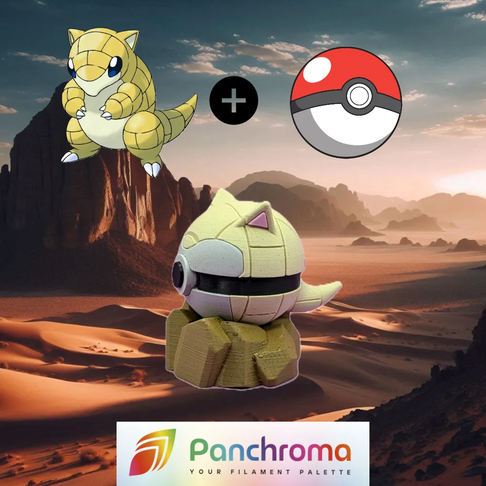 Sandshrew Pokeball - MULTIPART by Gumnut Forge MakerWorld: Download Free 3D Models