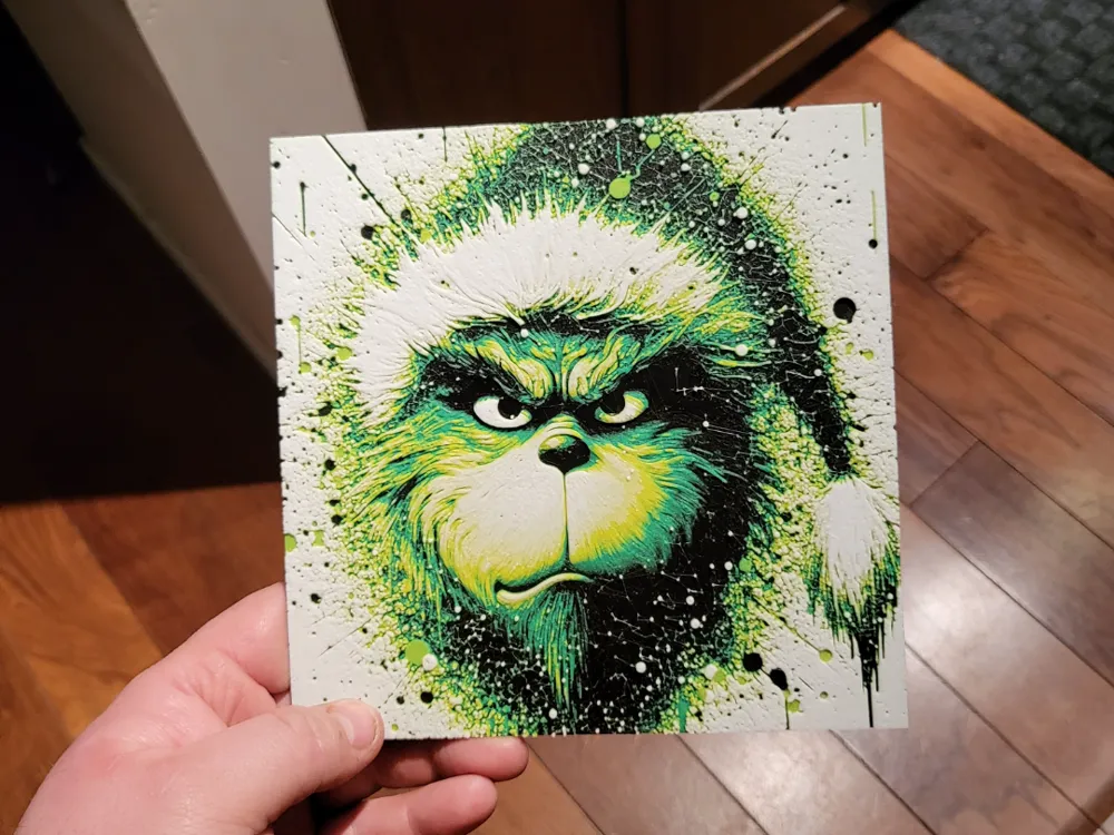 Graffiti Grinch Hueforge by 3Ree Printing - MakerWorld