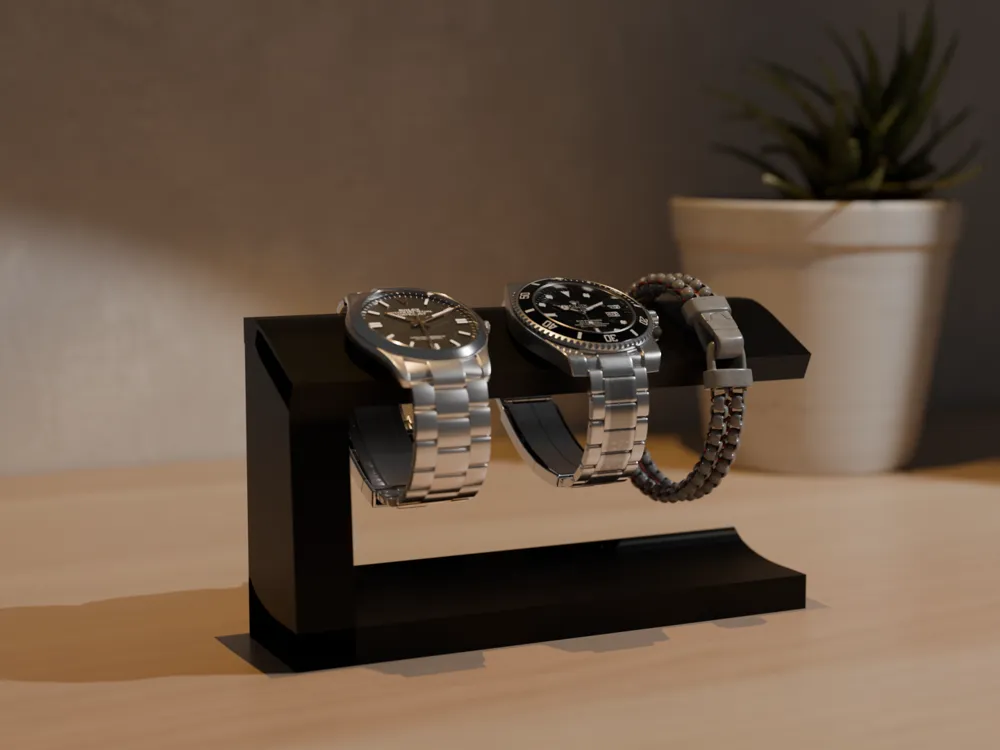 Elegant Watch Stand – 3 Slot Display by Arthur Nguyen MakerWorld ...