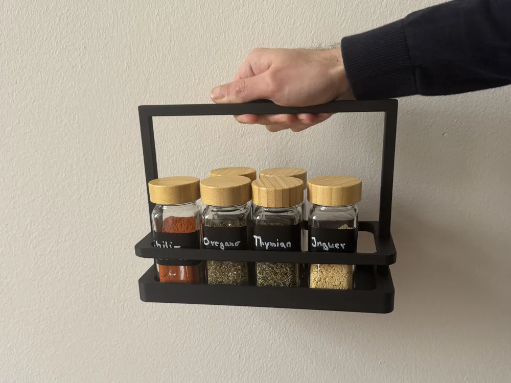 Spice Caddy with Carry Handle (2-Part) - Free 3D Print Model - MakerWorld