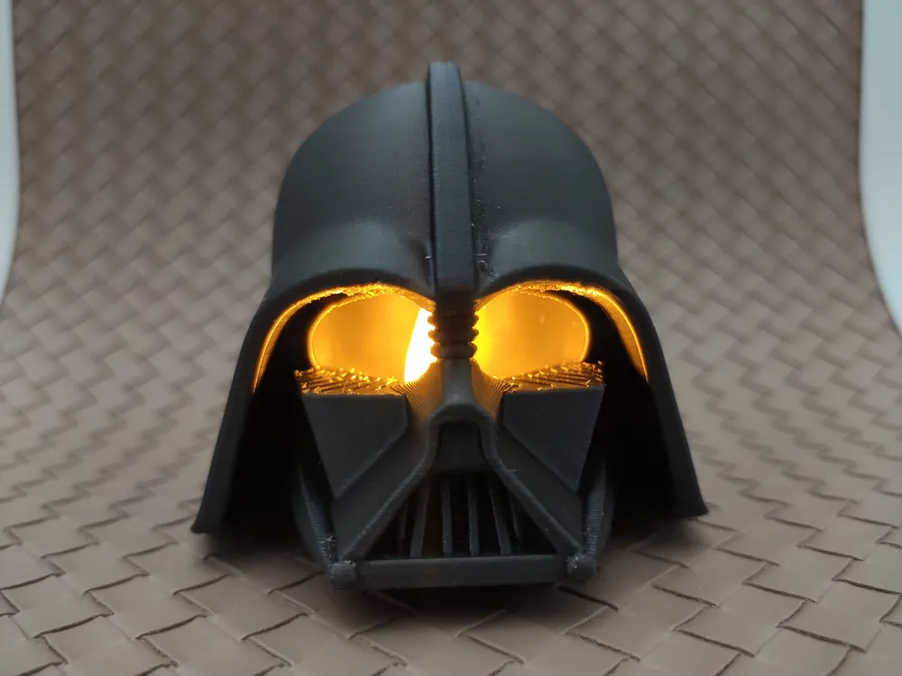 Darth Vader Head - LED Tea light Cover - Free 3D Print Model - MakerWorld