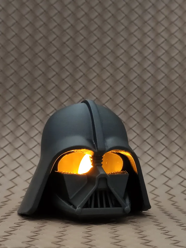 Darth Vader Head - LED Tea light Cover - Free 3D Print Model - MakerWorld