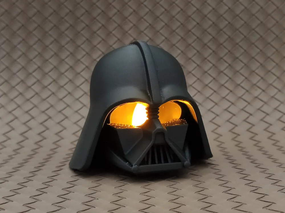 Darth Vader Head - LED Tea light Cover - Free 3D Print Model - MakerWorld
