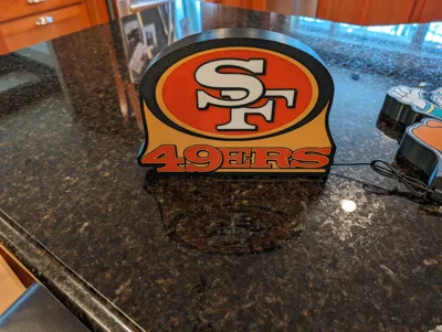 49ers Light Box by northwst - MakerWorld