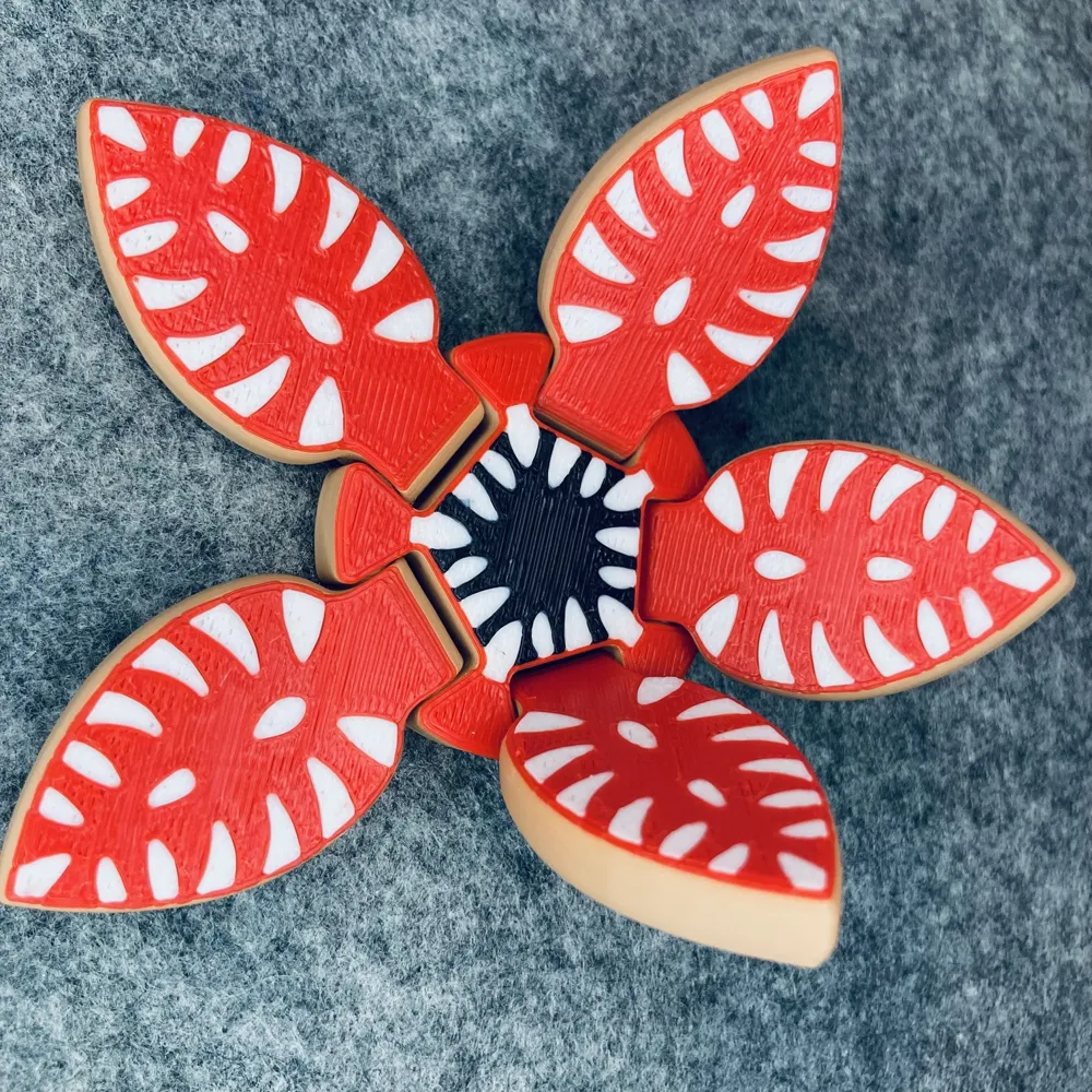 Demogorgon Flipper Fidget (53 min) Print in Place - Free 3D Print Model ...