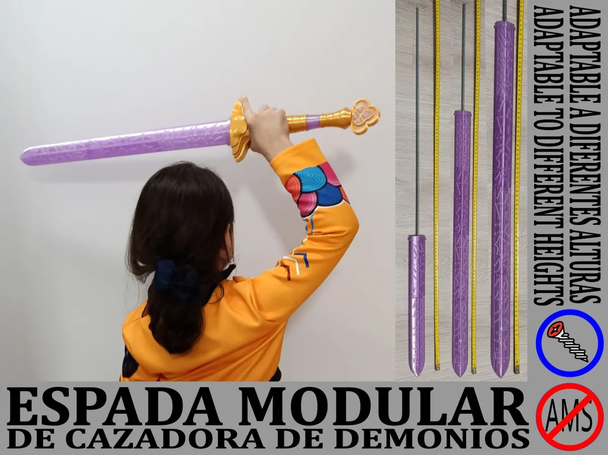 Rumi's modular height-adjustable sword - Free 3D Print Model - MakerWorld