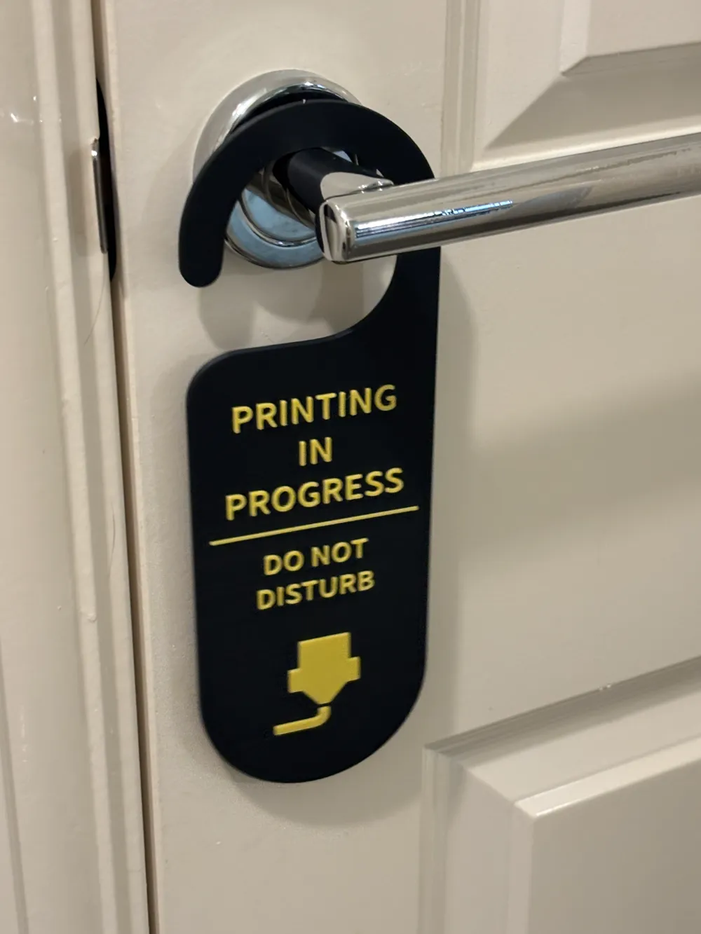 Printing in progress door sign - Do not disturb by 3deeznuts - MakerWorld