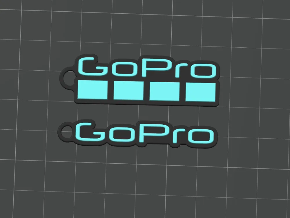GoPro Logo Keychain by We Be Printin' - MakerWorld