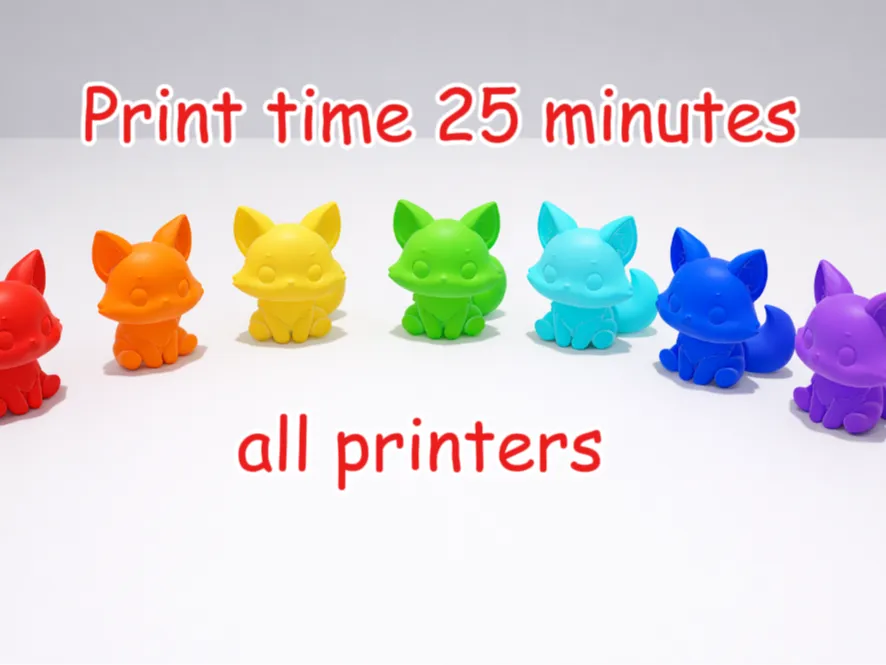 Little fox figurine - Free 3D Print Model - MakerWorld