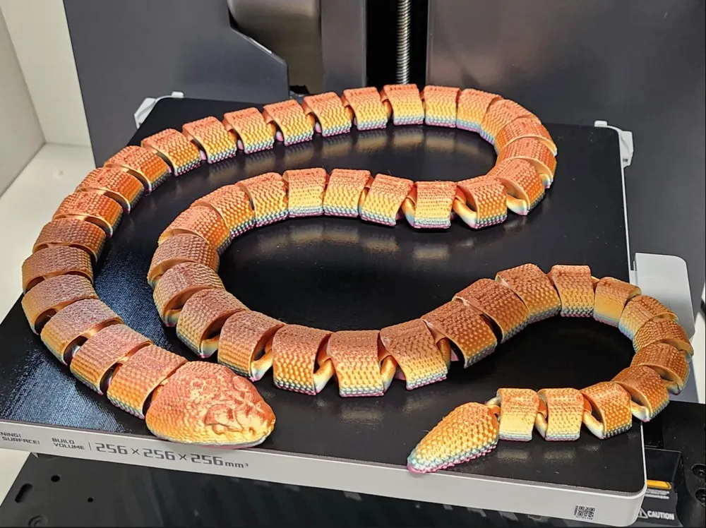 Flexi Articulated Snake 114 cm long by uni3Dworld MakerWorld: Download ...