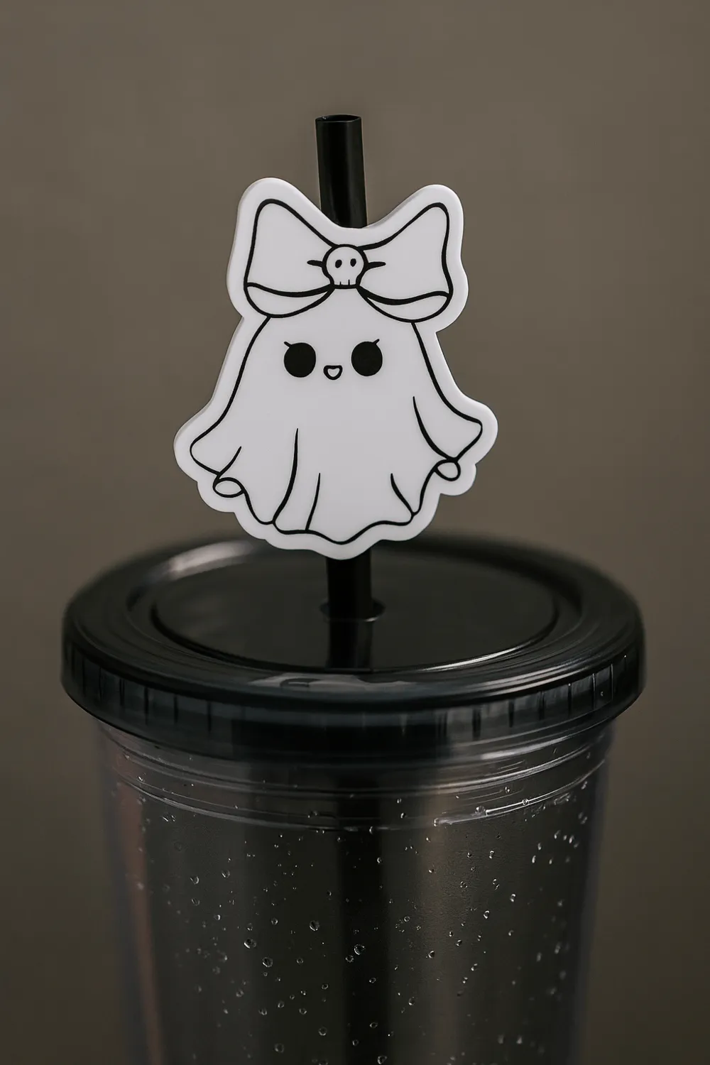 Boo-tiful Ghost with Bow Straw Topper by Tyler Treece MakerWorld ...