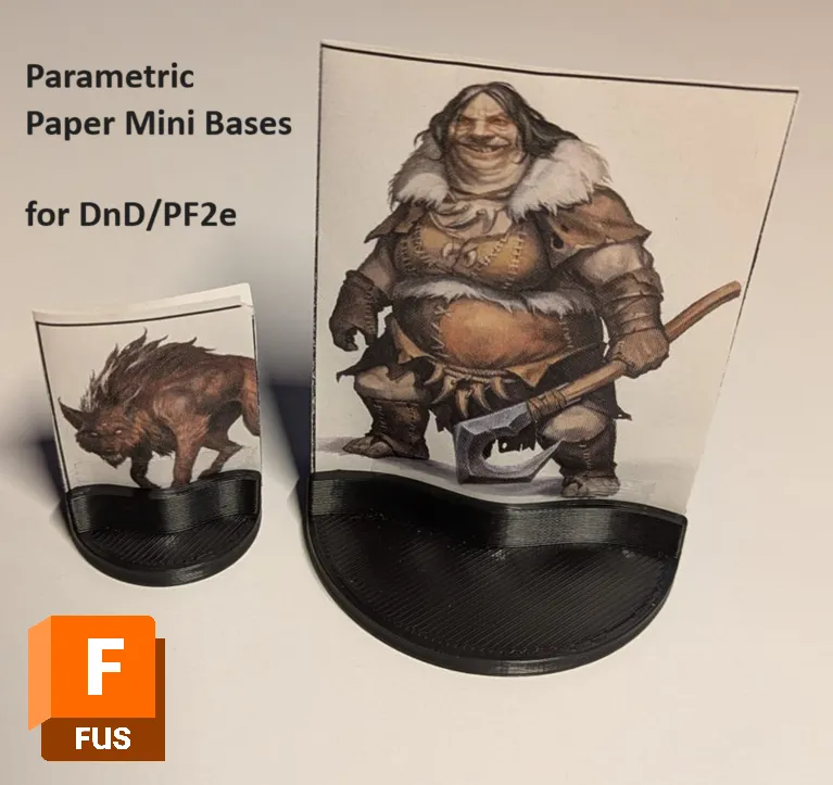 Parametric Bases for TTRPG Paper Minis - DnD/PF2e - Free 3D Print Model ...